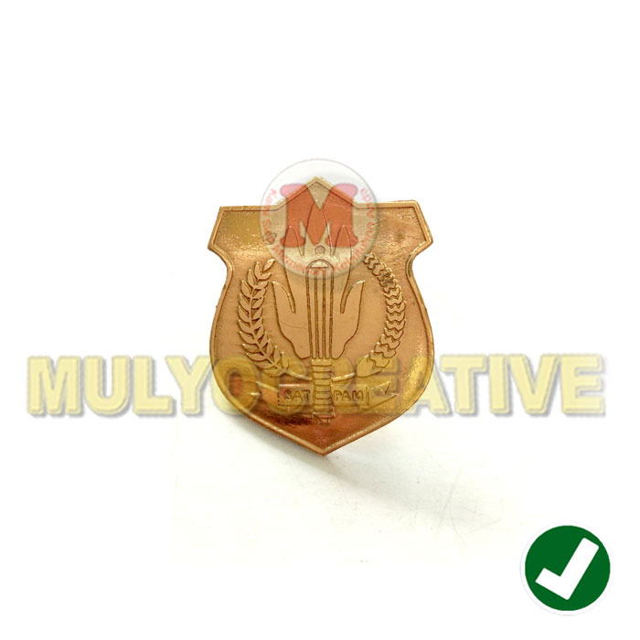 Jual Pin Kerah SATPAM Bahan Logam Kuningan – pesan name tag plakat pin ...