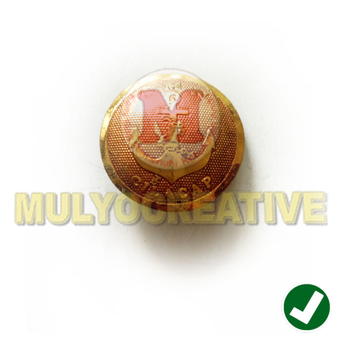 Jual Kancing Baju Logam Desain Custom Logo AMN Cilacap – pesan name tag ...