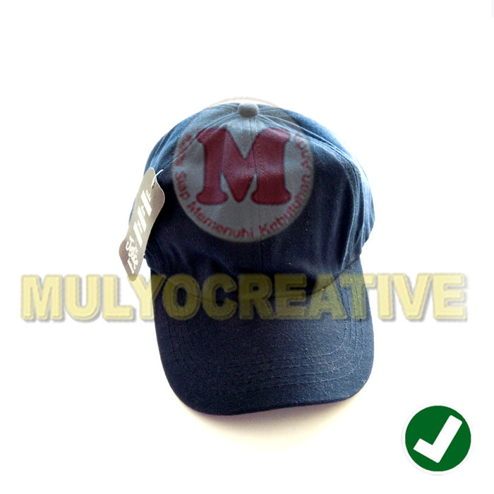 Pesan Topi Biru Polos Harga Termurah | pesan name tag plakat pin ...