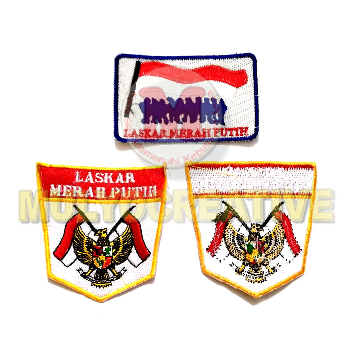 Buat Emblem Bordir Logo Laskar Merah Putih Harga Murah – pesan name tag ...