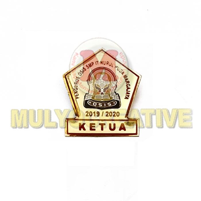Order Pin Bros Custom Bahan Logam Kuningan – Pin Pengurus OSIS SMP IT ...