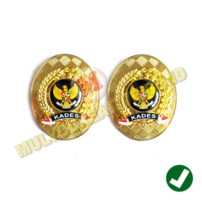 Pin Kades Lurah Garuda Oval Lencana Kepala Desa Pengait Peniti Murah ...