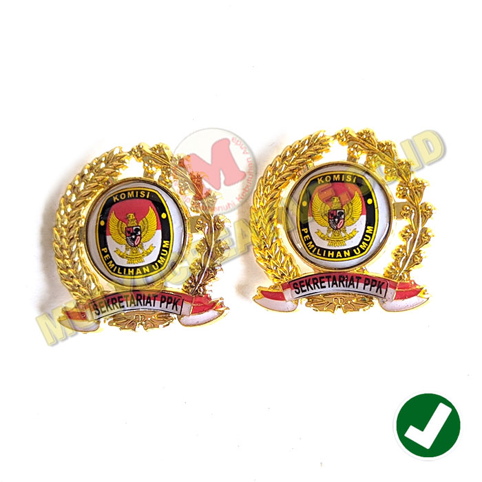 Lencana Sekretariat Panitia Pemilihan Pin PPK Model Padi Dan Kapas ...