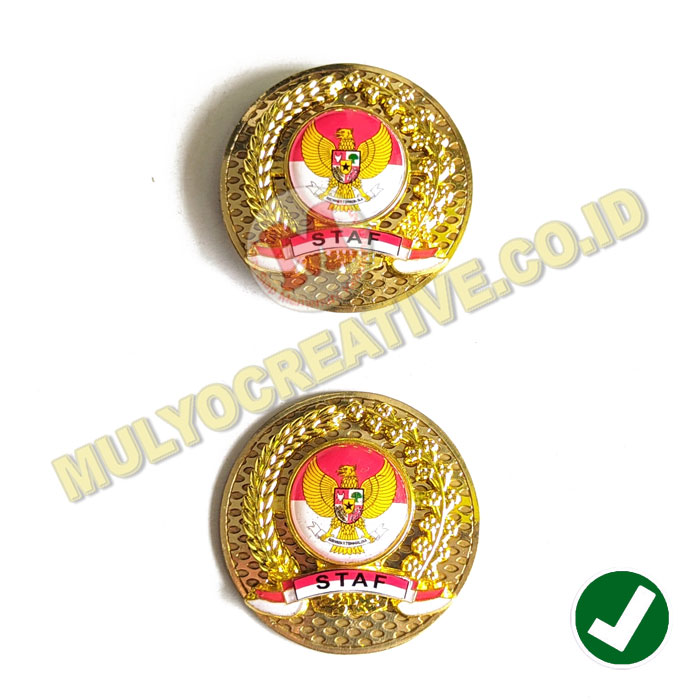 Lencana Pin Staff Bulat Model Padi Kapas Pin Bros Staff – pesan name ...