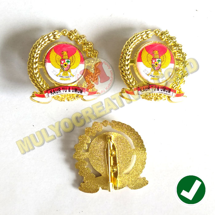 Pin Kaur TU & Umum Lencana Kaur TU & Umum Model Padi Kapas – pesan name ...