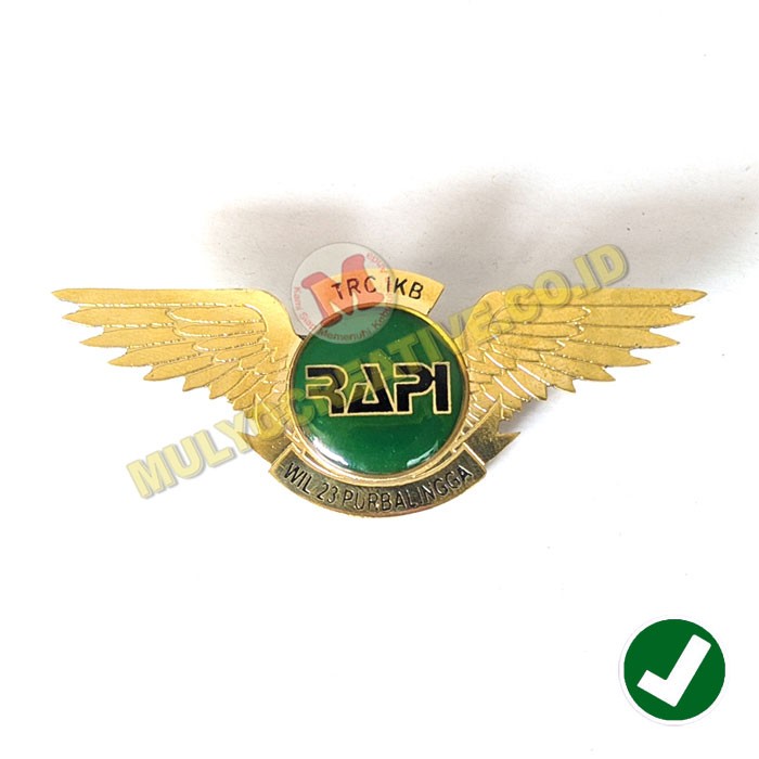Tempat Jual Logo Custom Wing Logo RAPI Bahan Logam – pesan name tag ...
