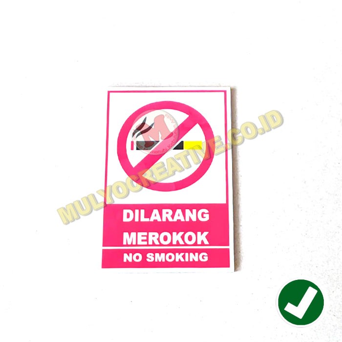 Pesan Akrilik Dilarang Merokok – Sign Larangan Merokok | pesan name tag ...