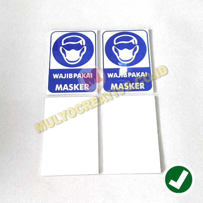 Order Papan Akrilik – Papan Peringatan – Sign Wajib Pake Masker | pesan ...