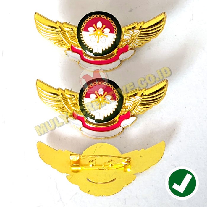 Order Pin Wing Dharma Wanita – Bahan Logam Kuningan – pesan name tag ...