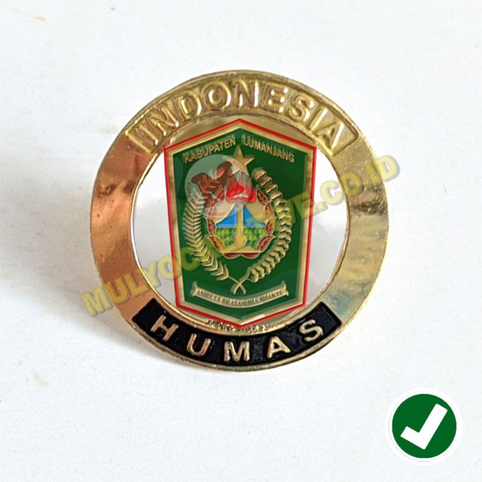 Beli Pin Humas Model Bulat Lencana Kabupaten Lumajang – pesan name tag ...