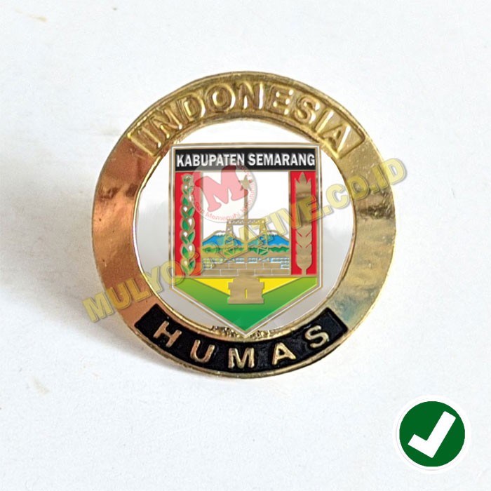 Pesan Pin Humas Model Bulat Lencana Humas Kabupaten Semarang | pesan ...