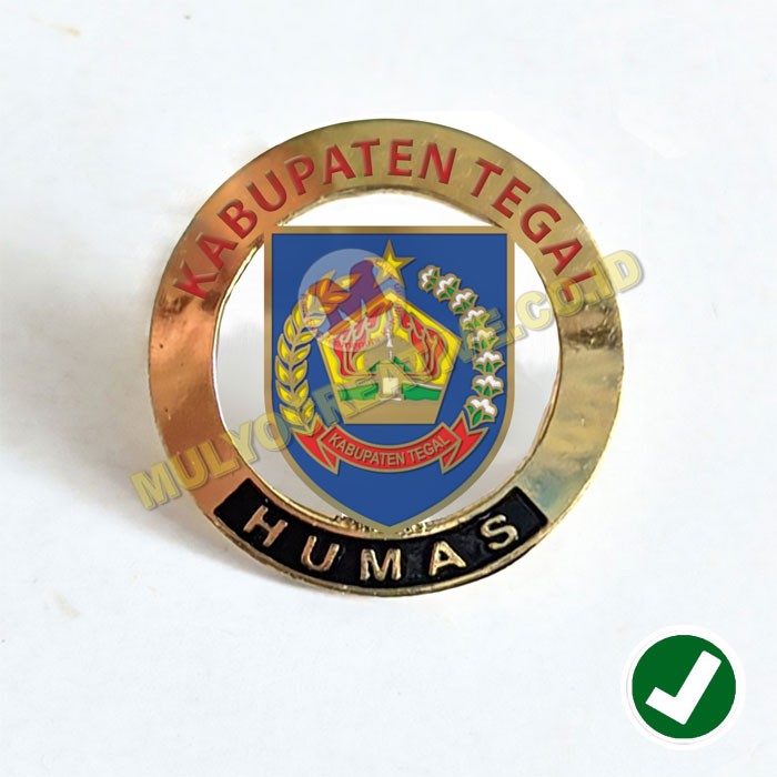 Order Pin Humas Model Bulat Lencana Humas Kabupaten Tegal | pesan name ...