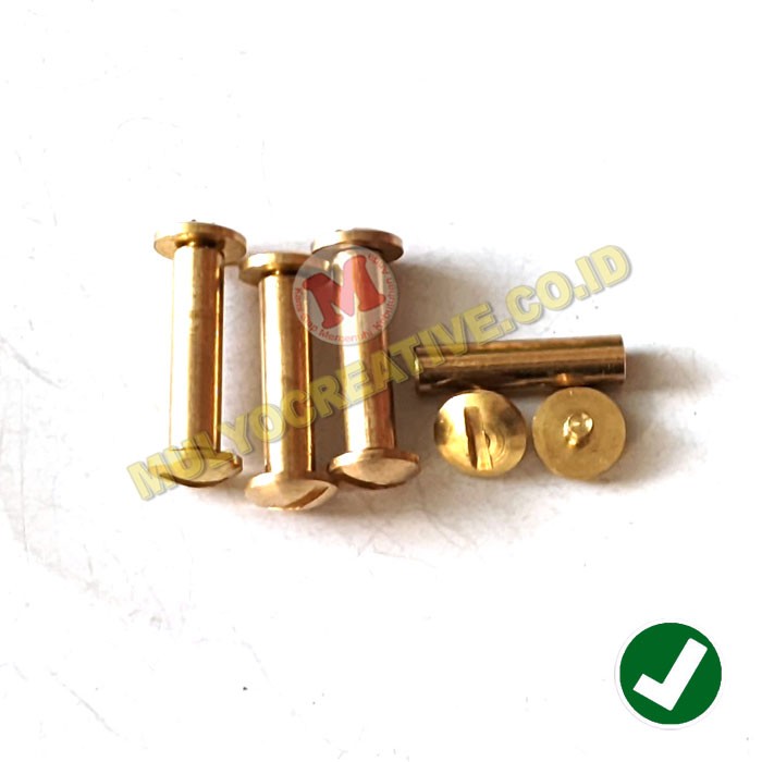 Pesan Mur Baut Sabuk Kulit Ukuran 20mm – Paku Baut Jilid 2 Cm – Gold ...