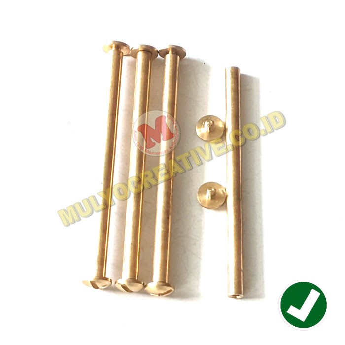 Beli Mur Baut Sabuk Kulit Ukuran 75mm – Paku Baut Jilid 7.5 Cm – Gold ...