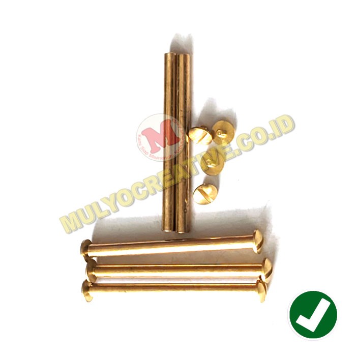 Jual Baut Gold Paku Jilid Kalender Ukuran 65 mm Mur Baut Sabuk Kulit 6. ...