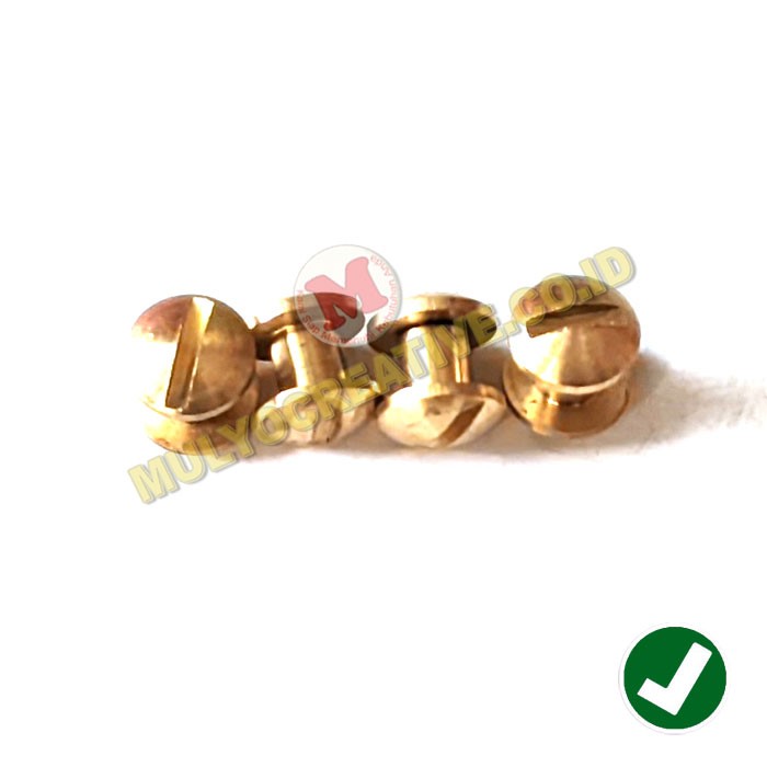 Jual Mur Baut Sabuk Kulit Ukuran 5mm – Paku Baut Jilid 0.5 Cm – Gold ...