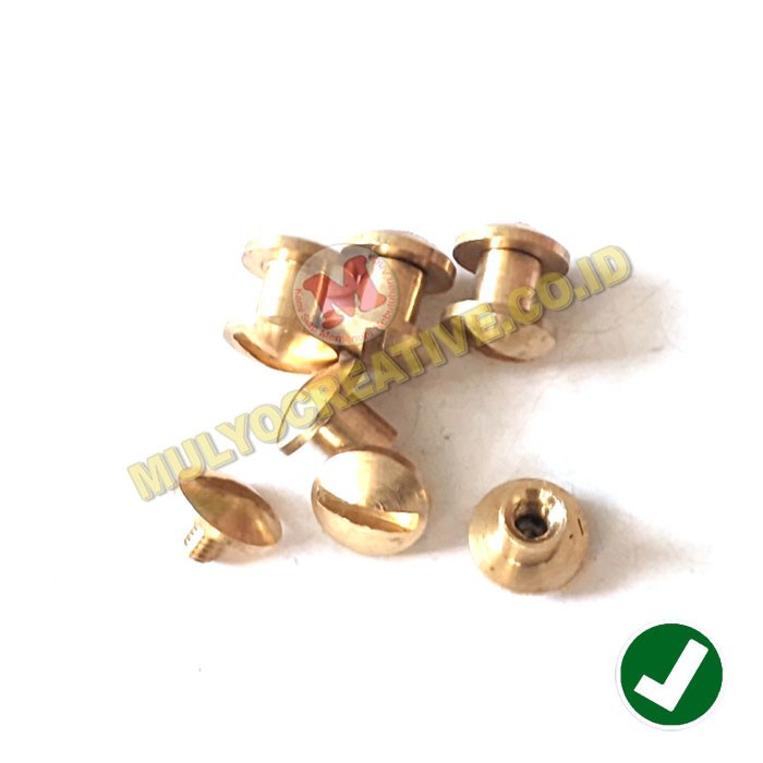 Jual Mur Baut Sabuk Kulit Ukuran 5mm – Paku Baut Jilid 0.5 Cm – Gold ...