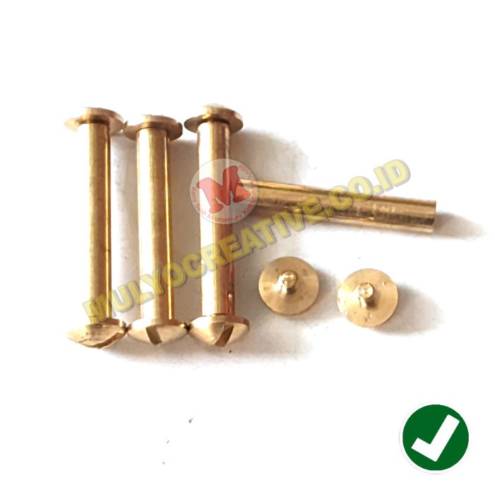 Pesan Mur Baut Sabuk Kulit Ukuran 30mm – Paku Baut Jilid 3 Cm – Gold ...