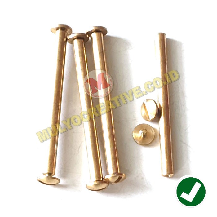 Order Baut Gold Paku Jilid Kalender Ukuran 60 mm Mur Baut Sabuk Kulit 6 ...
