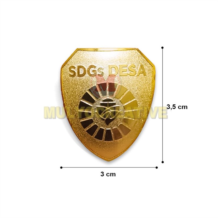 Jual Pin SDGs Dada Logam Kuningan Magnet Bros SDGs Desa Kemendesa – pesan name tag plakat pin ...