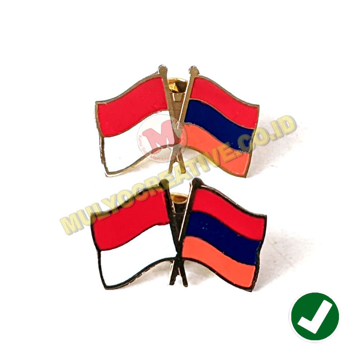 Pesan Flag Pin Bendera Pesahabatan Negara Indonesia Armenia Triwarna ...